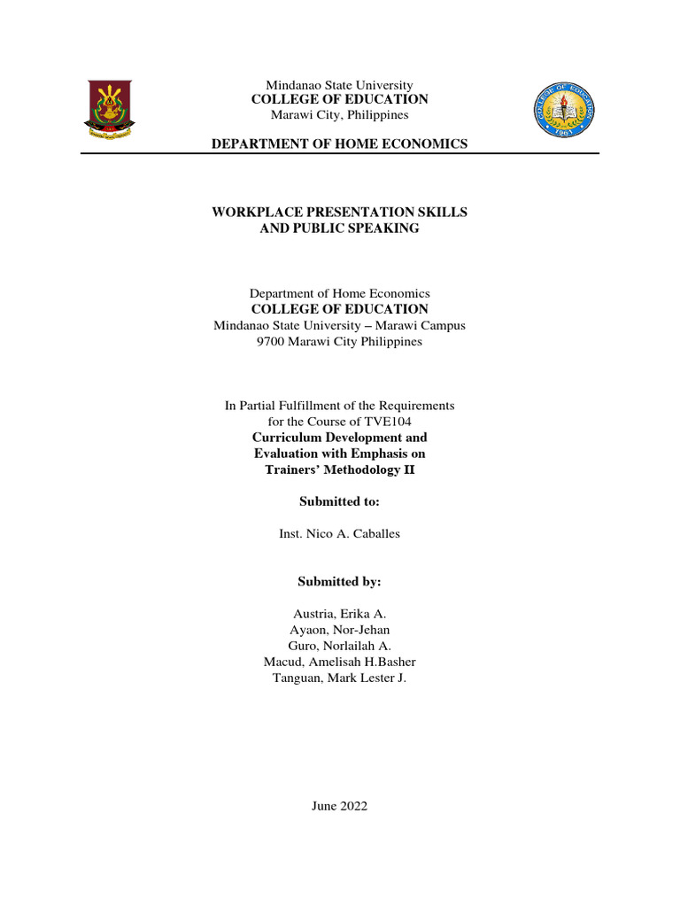 Group B - Workplace Presentation Skills and Public Speaking (Final ...