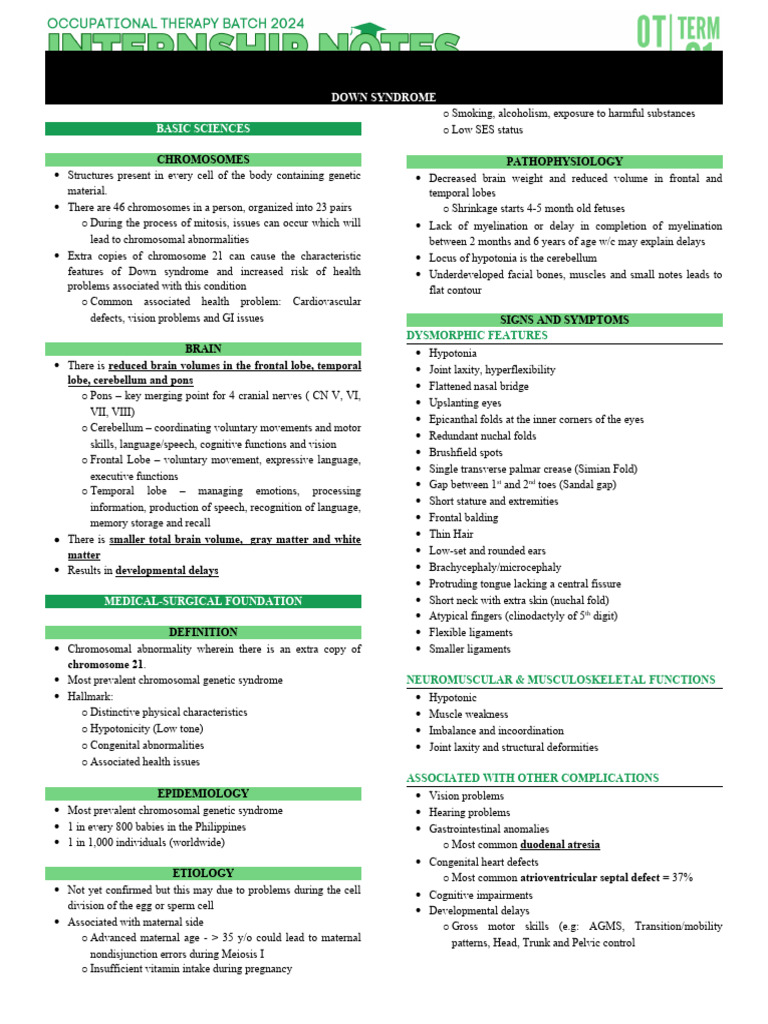 Down Syndrome | Download Free PDF | Down Syndrome | Medical Specialties
