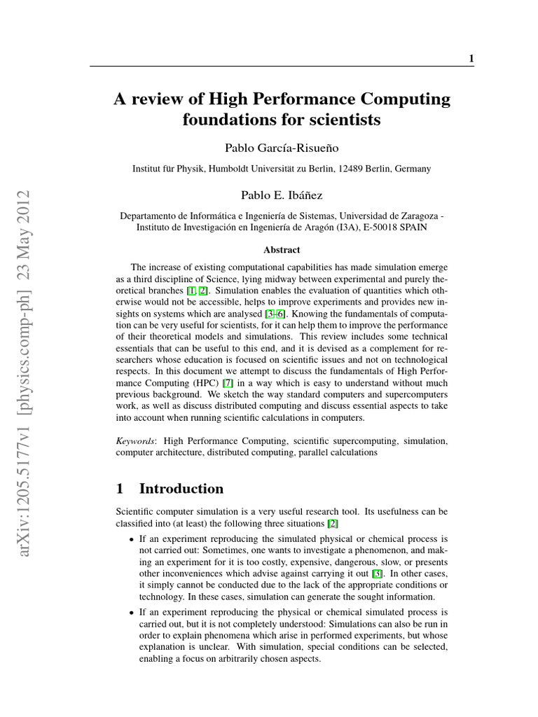 Review HPC 2012 | PDF