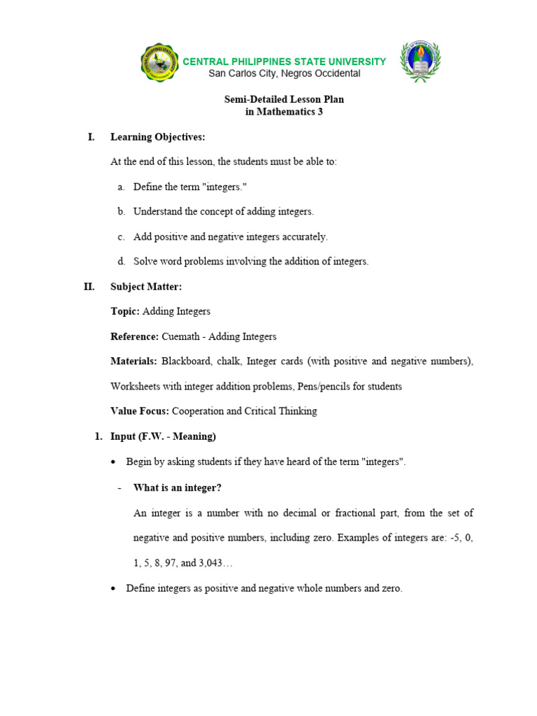 LESSONPLAN Prefinal | PDF