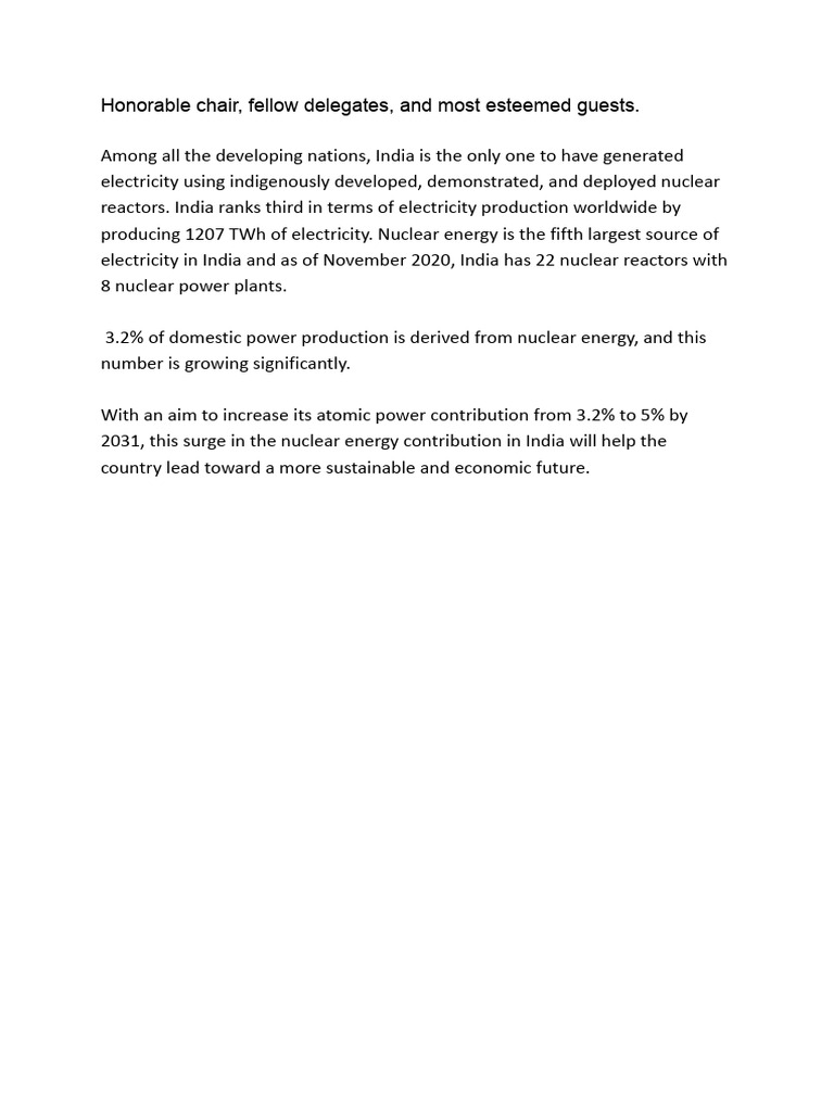 Opening Speech | PDF