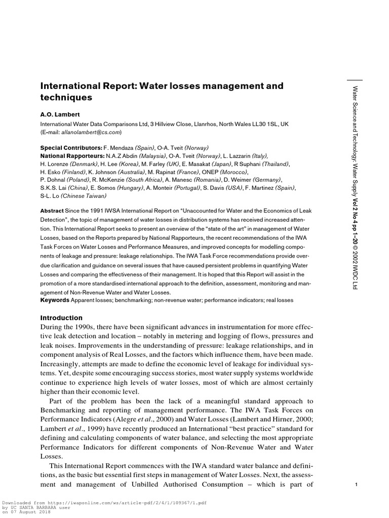 Lambert 2002 Pdf Civil Engineering