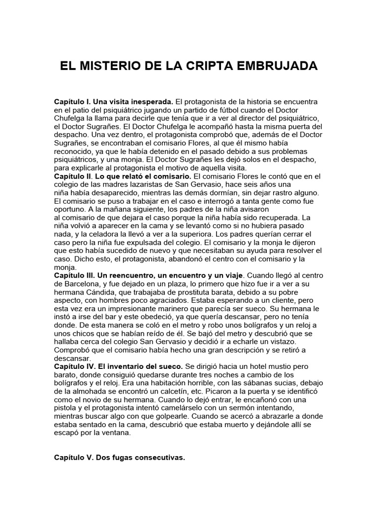 El Misterio de La Cripta Embrujada | PDF | Novela negra, policíaca y suspenso