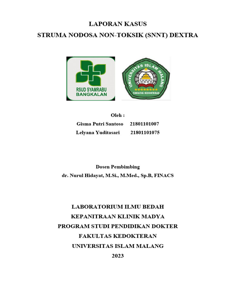 Laporan Kasus SNNT | PDF