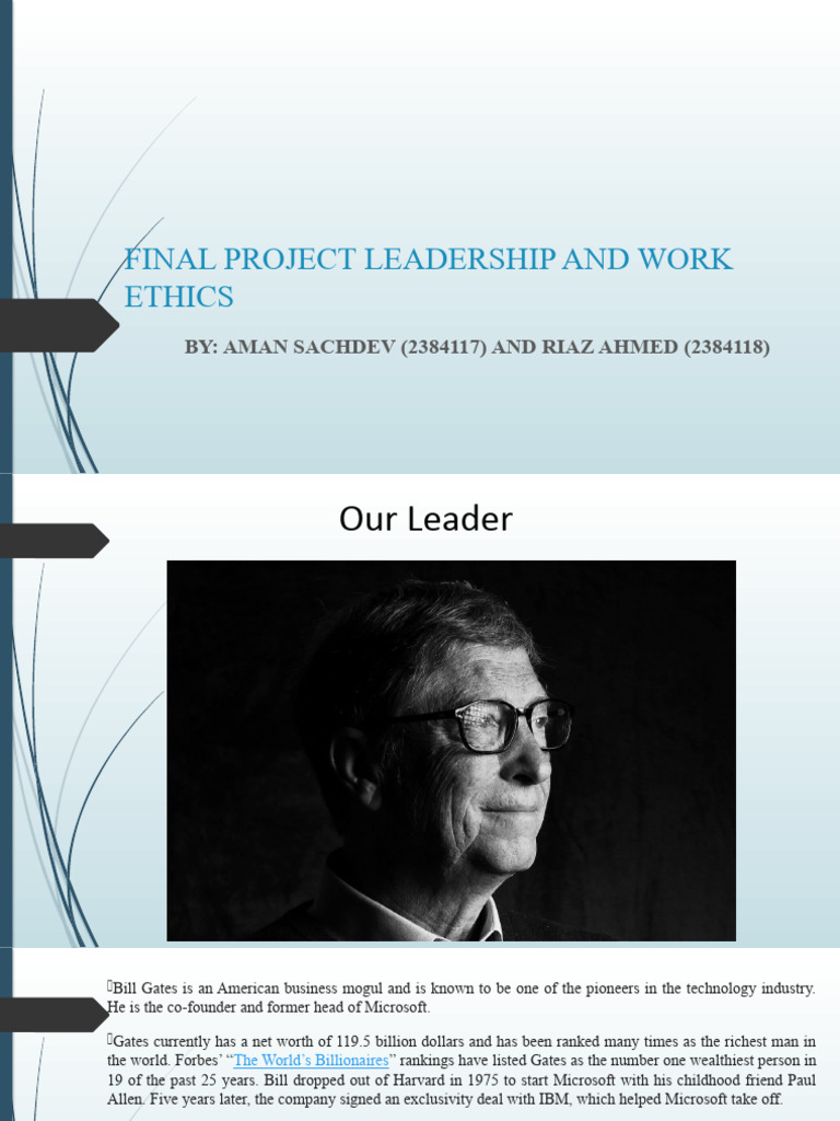 Final Project Leadership and Work Ethics | PDF | Leadership ...