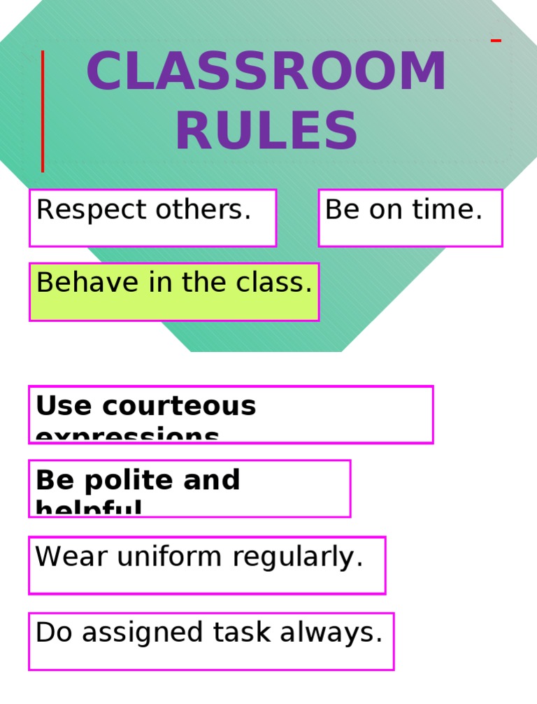 Classroom Rules | PDF