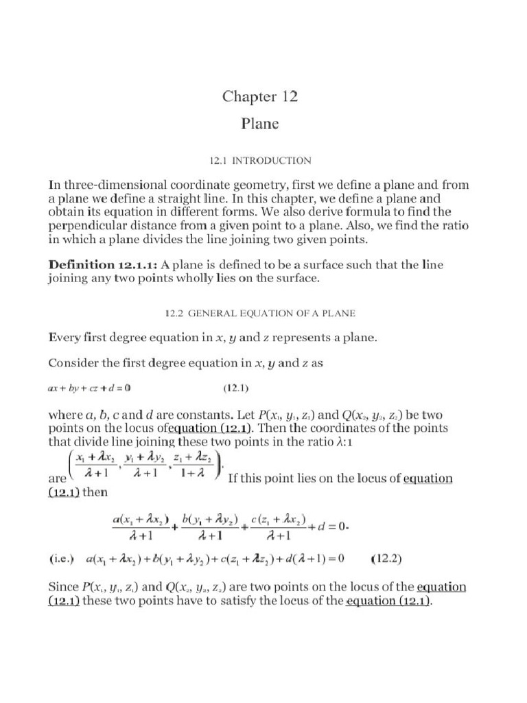 Introduction of Plane | PDF