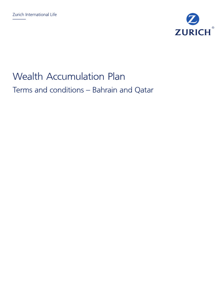Wealth Accumulation Plan TNC | PDF