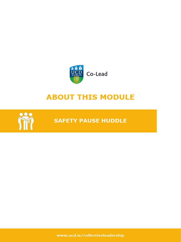 Safety Pause Huddle ONLINE SESSION OUTLINE | Download Free PDF ...