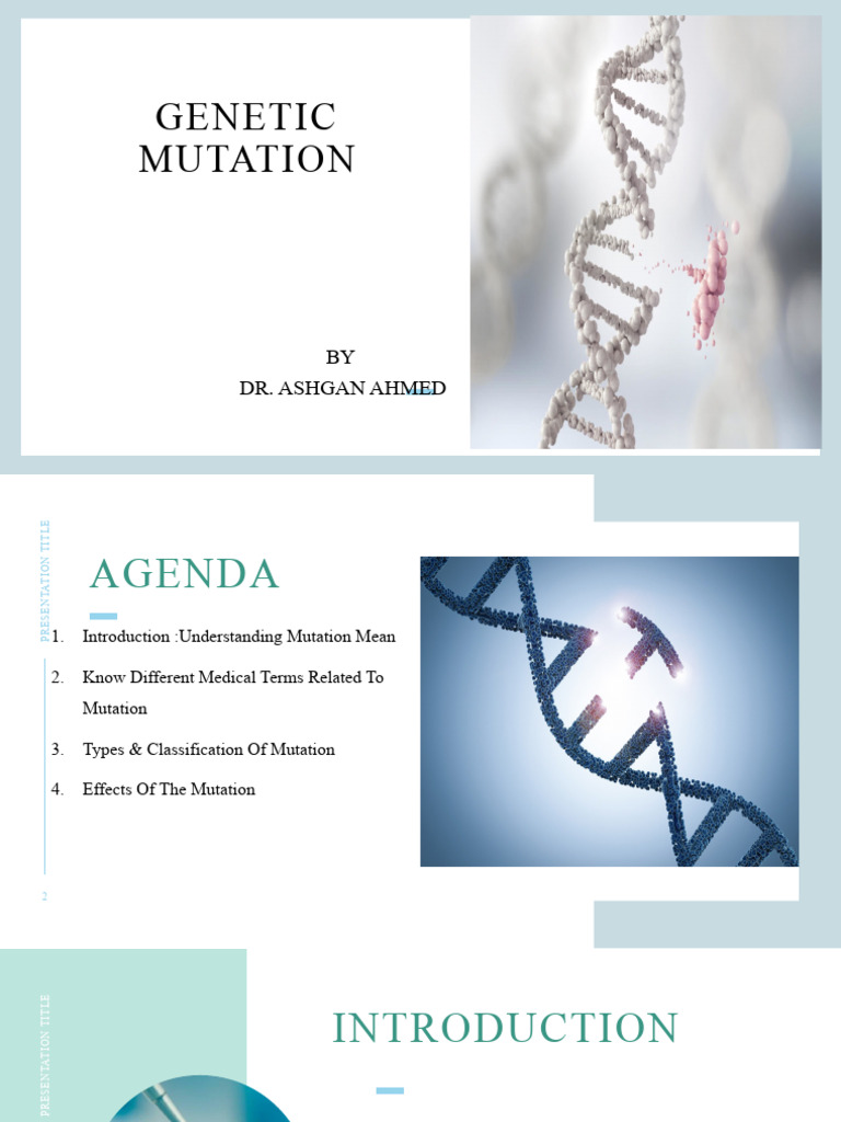 Chapter 3.4 Genetic Mutation & Genetic Diseasse | PDF