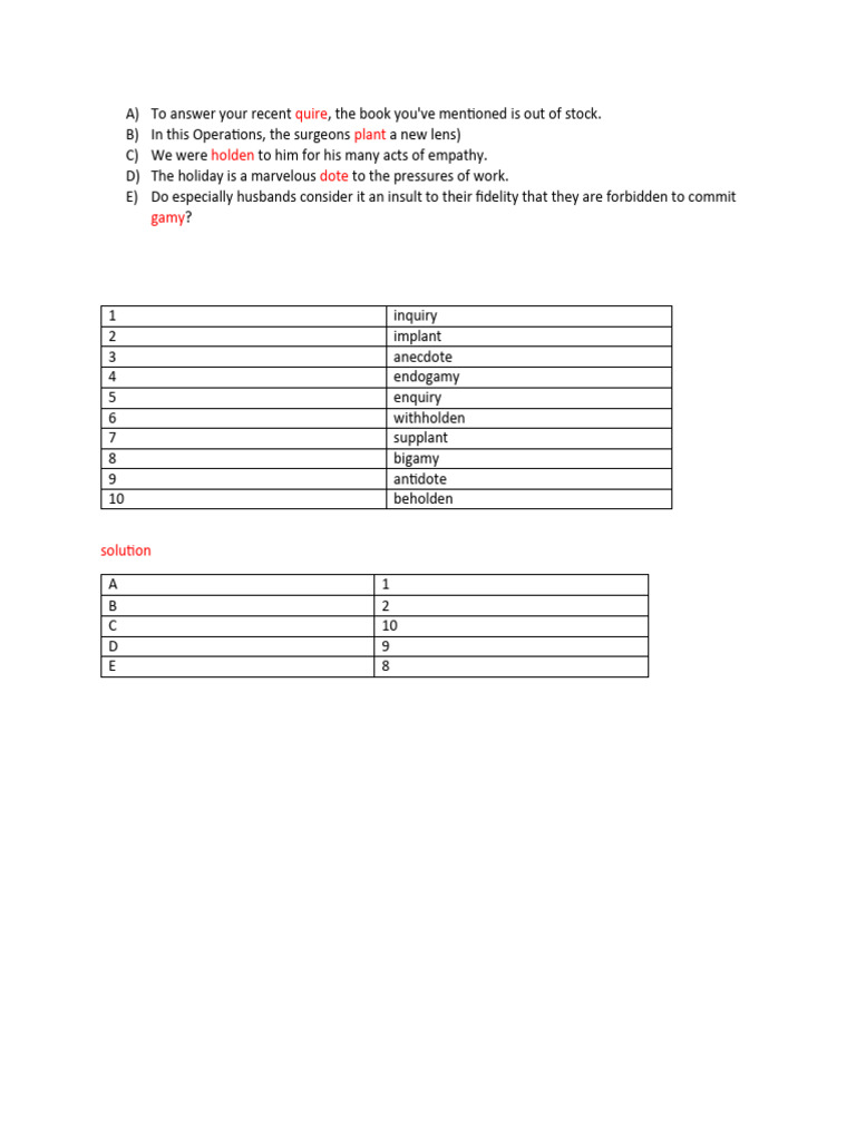 Prefix Exercises | PDF