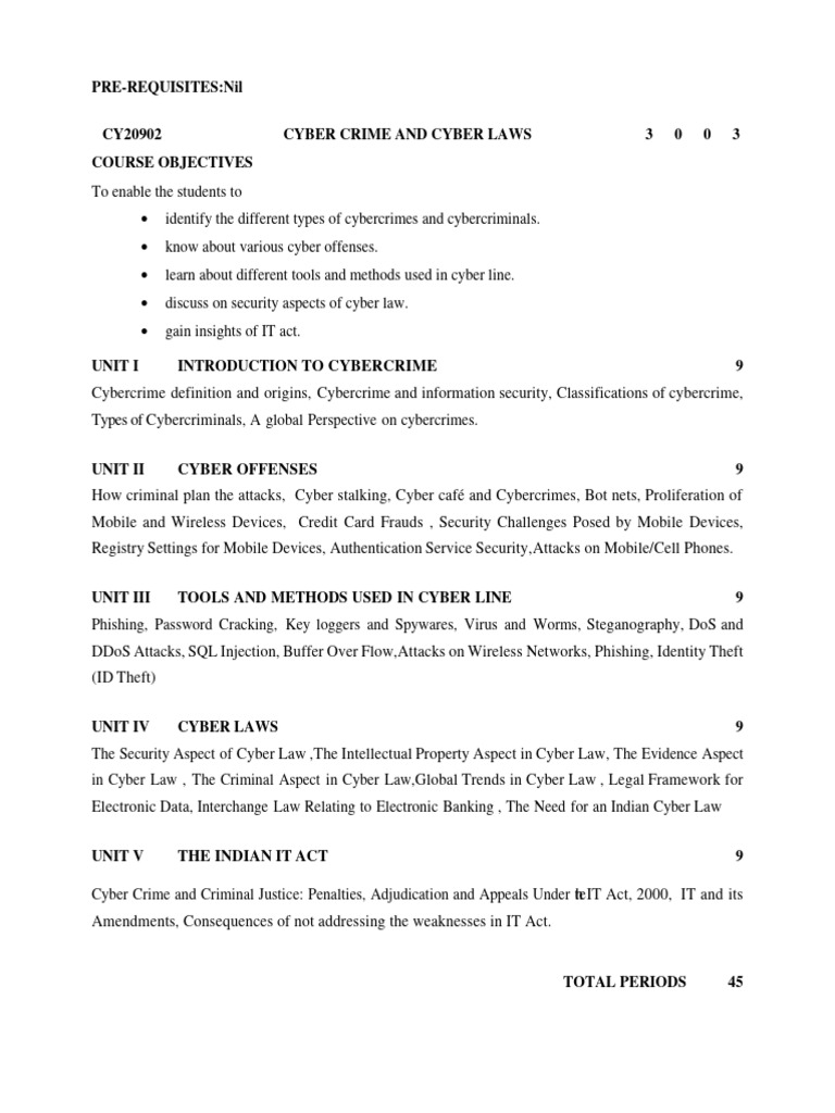 Cyber Crime and Cyber Laws | PDF