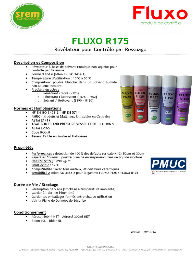 FLUXO R175 - Fiche Technique | PDF