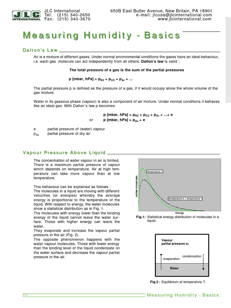 Measuring Humidity Basics 0101 | PDF