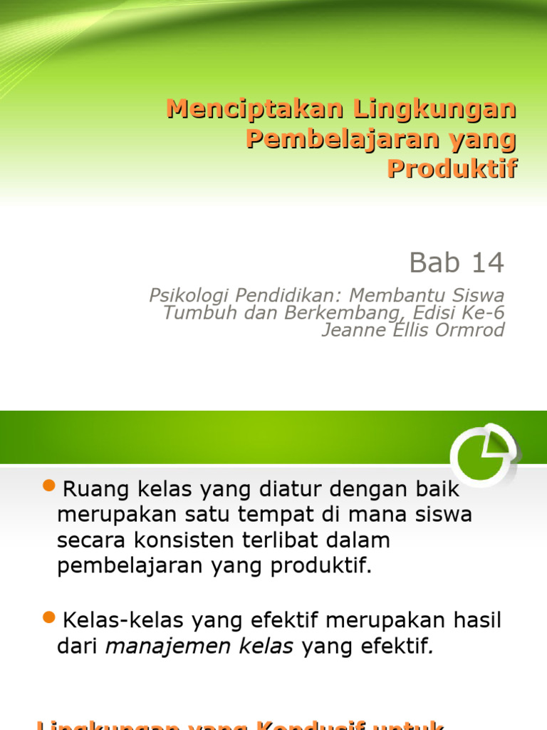 ORMROD CH14 Manajemen Kelas | PDF
