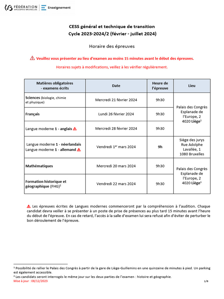 Jurys - CESS Général Et Technique de Transition - Cycle 2023-2024-2 ...