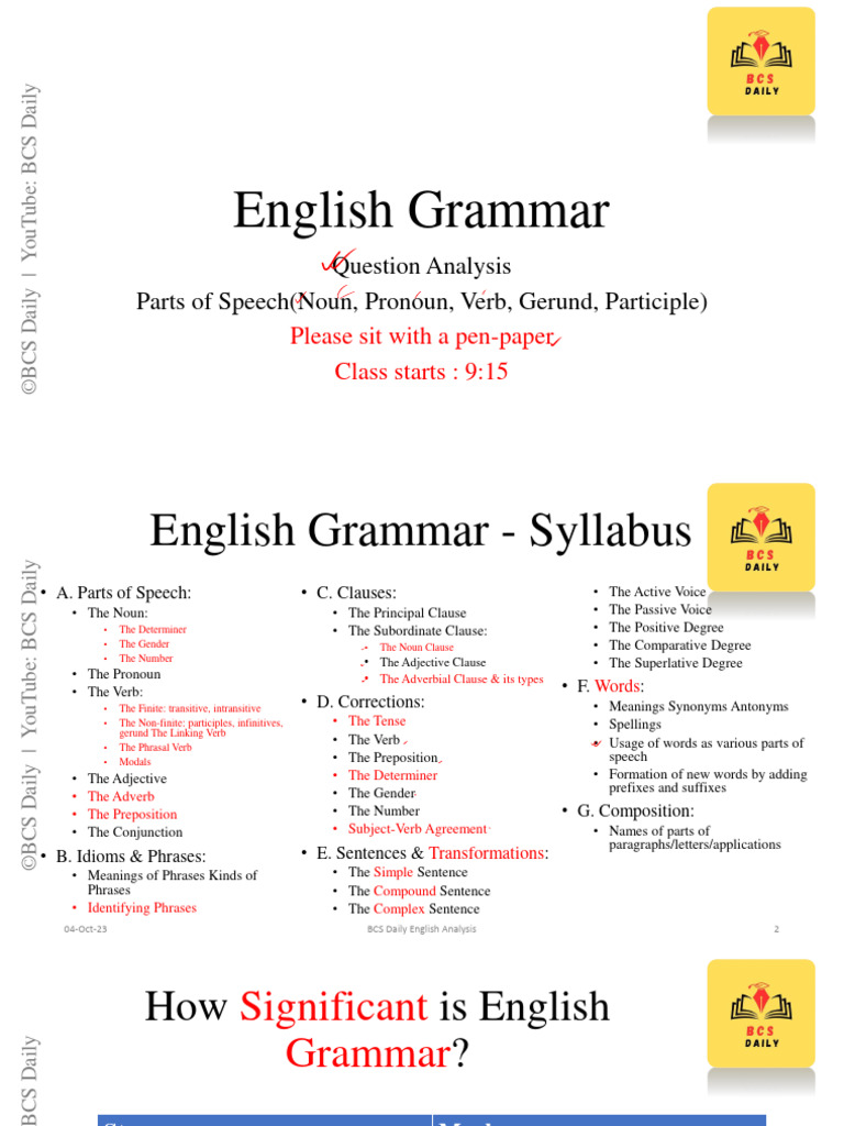 English Grammar 01-1 | PDF
