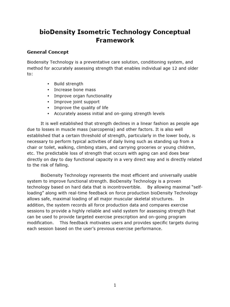 Independent Study on Isometric Exercise as Applied by BioDensity by Dr ...