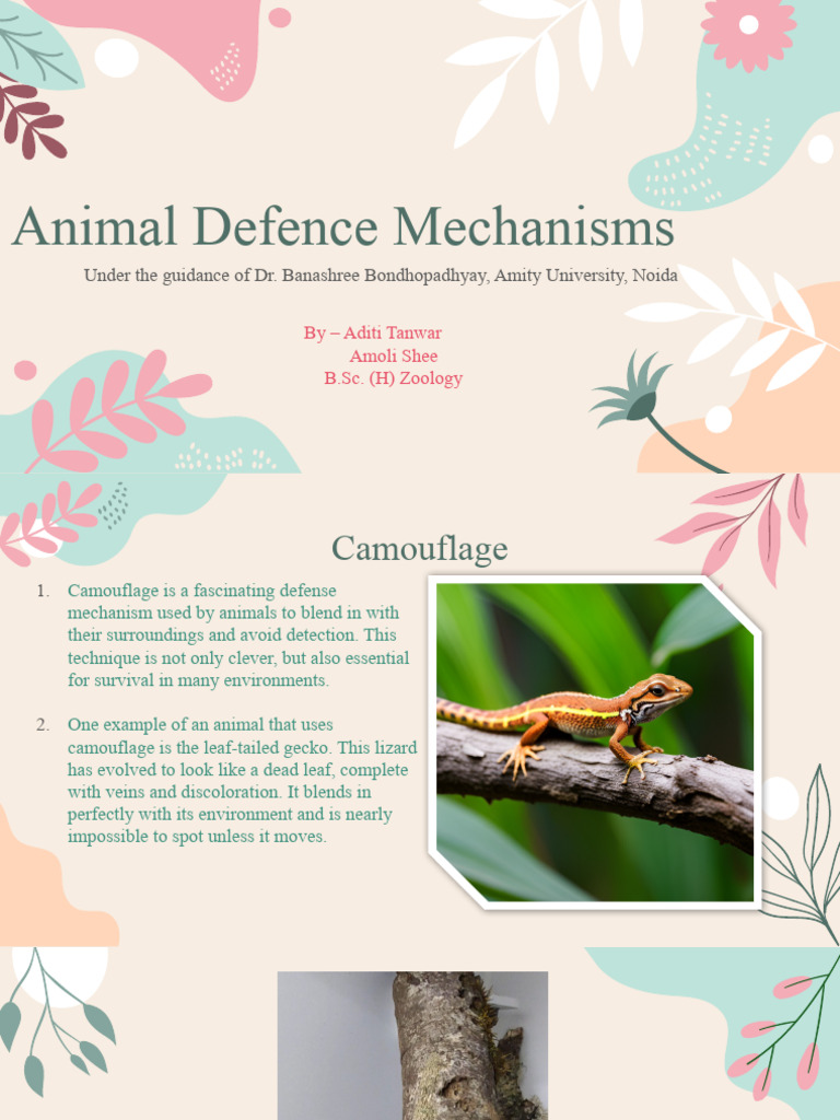 Defence Mech of Animals | PDF