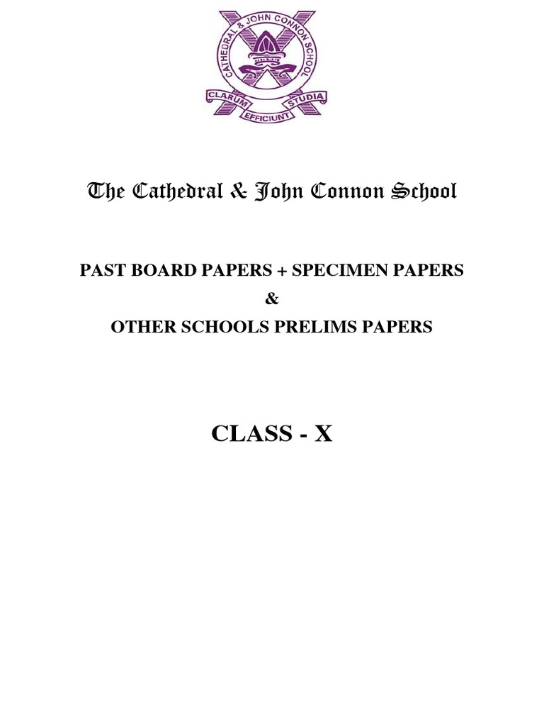 Class 10 Prelims + Board Papers - New | PDF