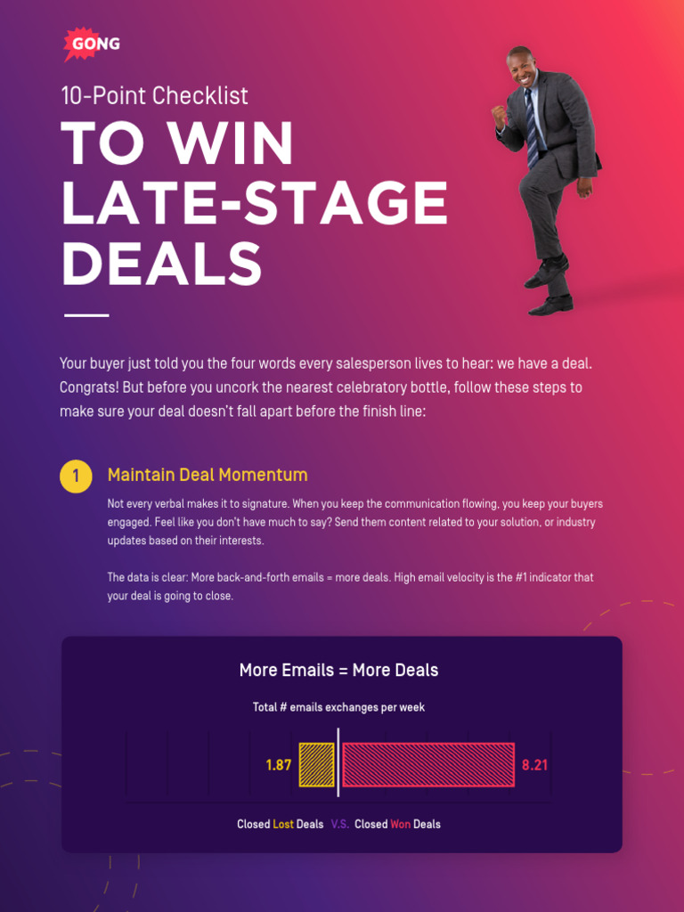 10-Point Checklist To Win Late-Stage Deals | PDF