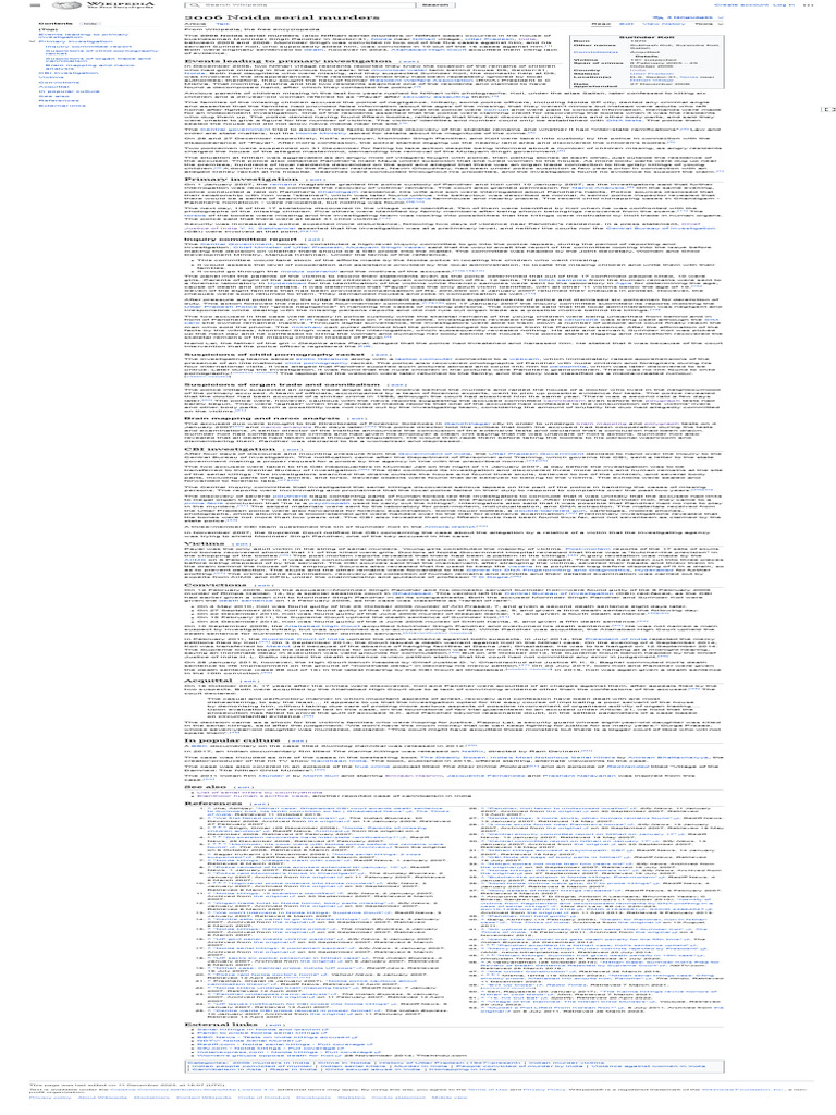 2006 Noida Serial Murders - Wikipedia | PDF