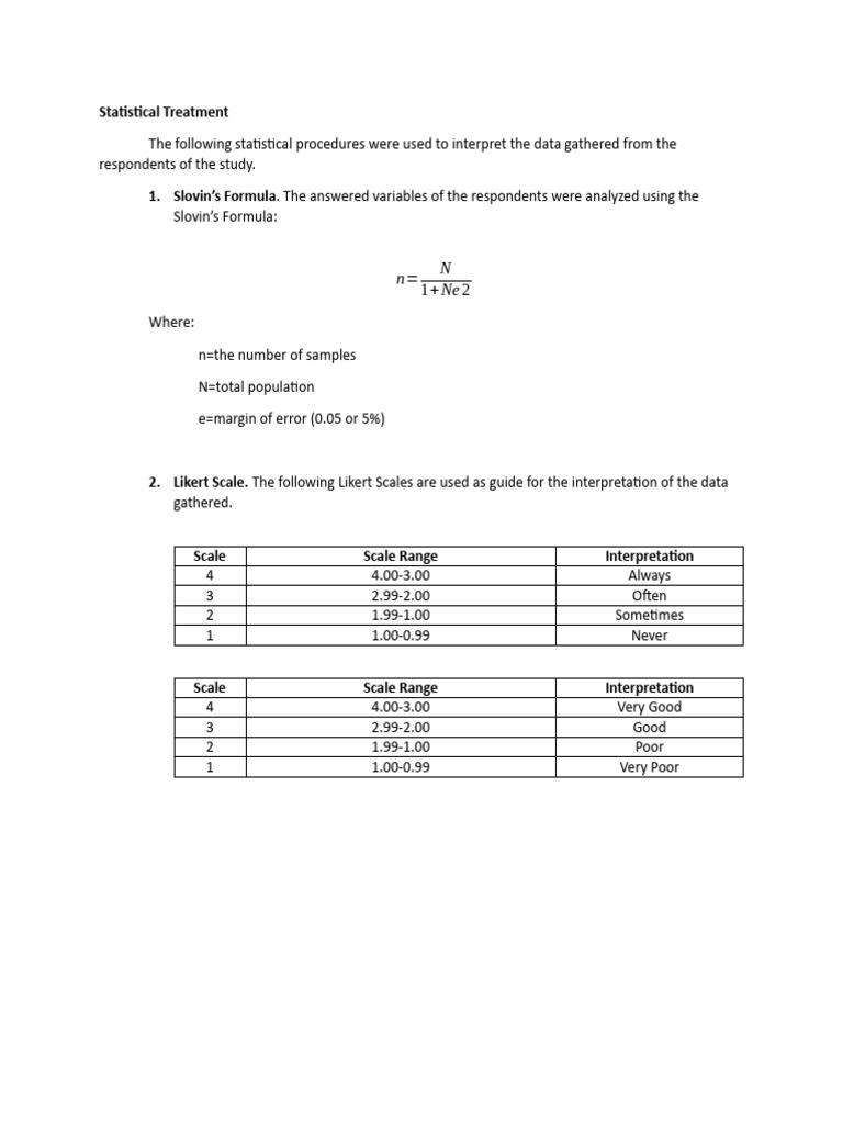 Statistical Treatment PR2 | PDF