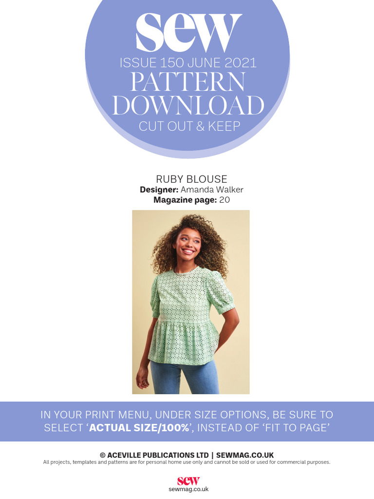 Sewing Enthusiasts' Ruby Blouse Guide | PDF