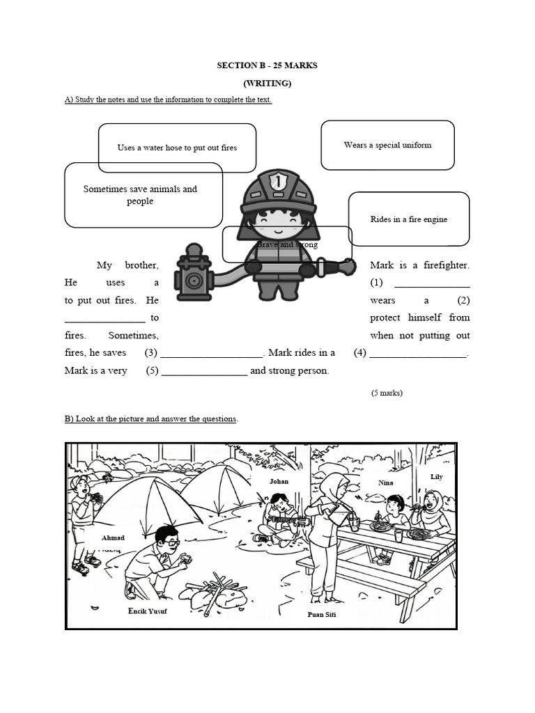 Firefighter Writing Exercise Guide | PDF