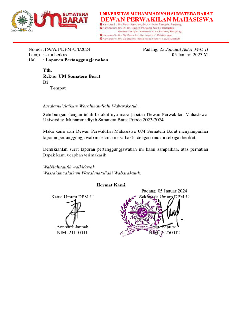 LPJ DPM-U Priode 2023-2024 | PDF