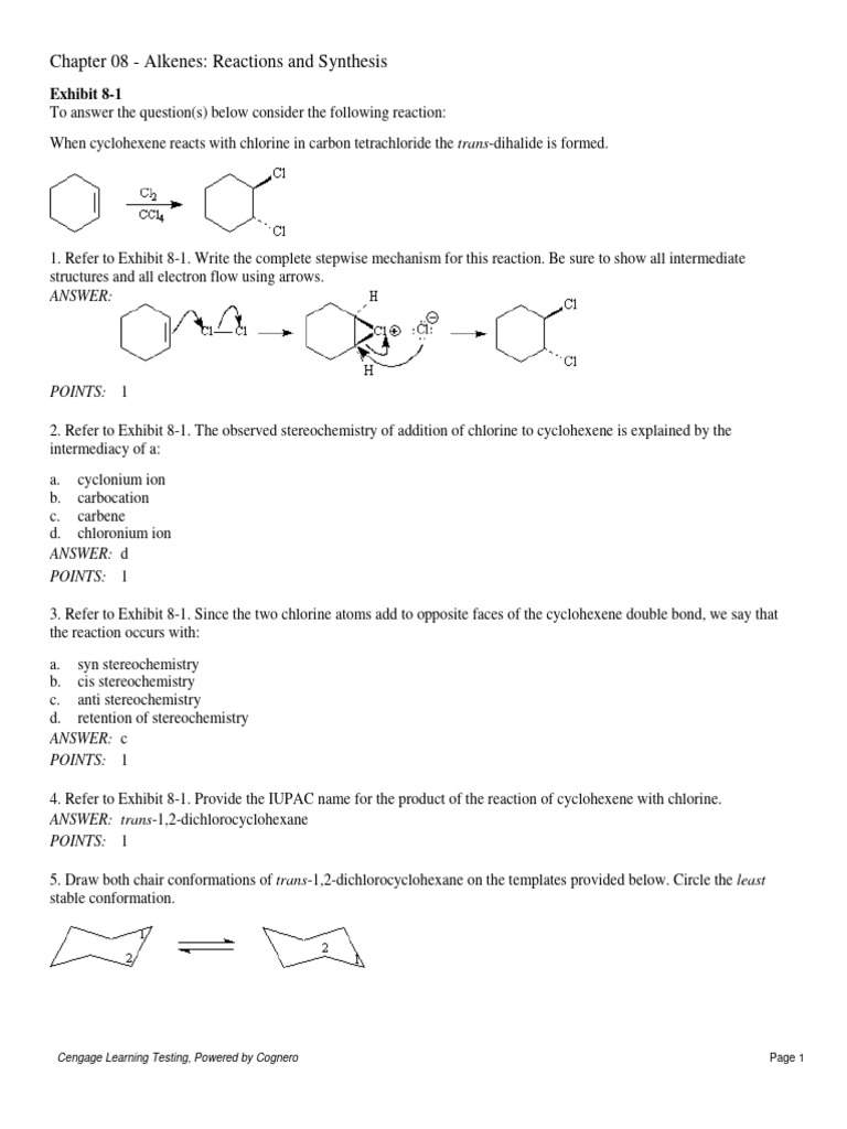 Chapter 08 Alkenes Reactions and Synthesis | PDF
