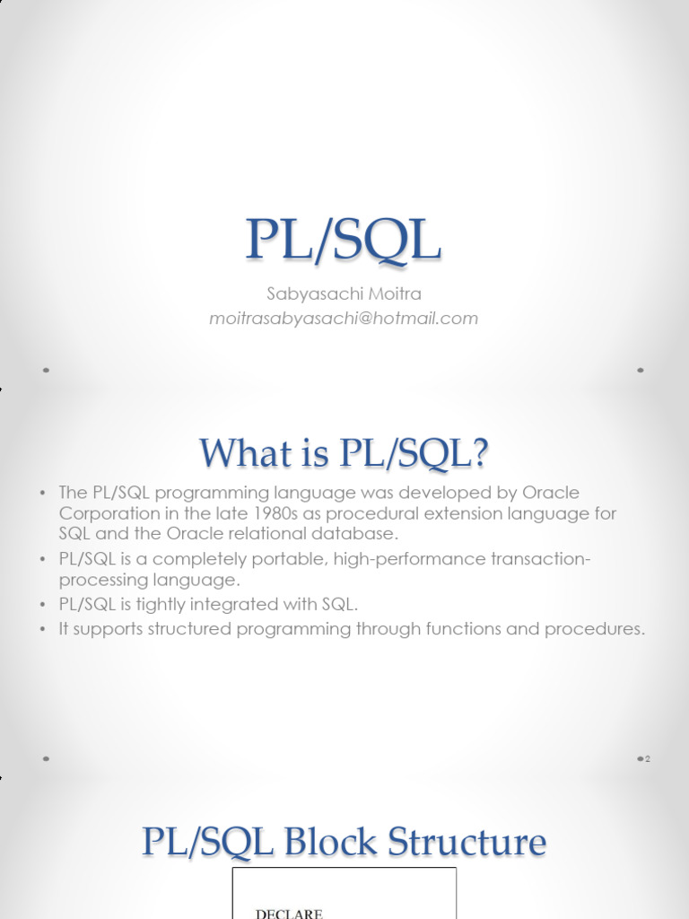 PL/SQL | PDF