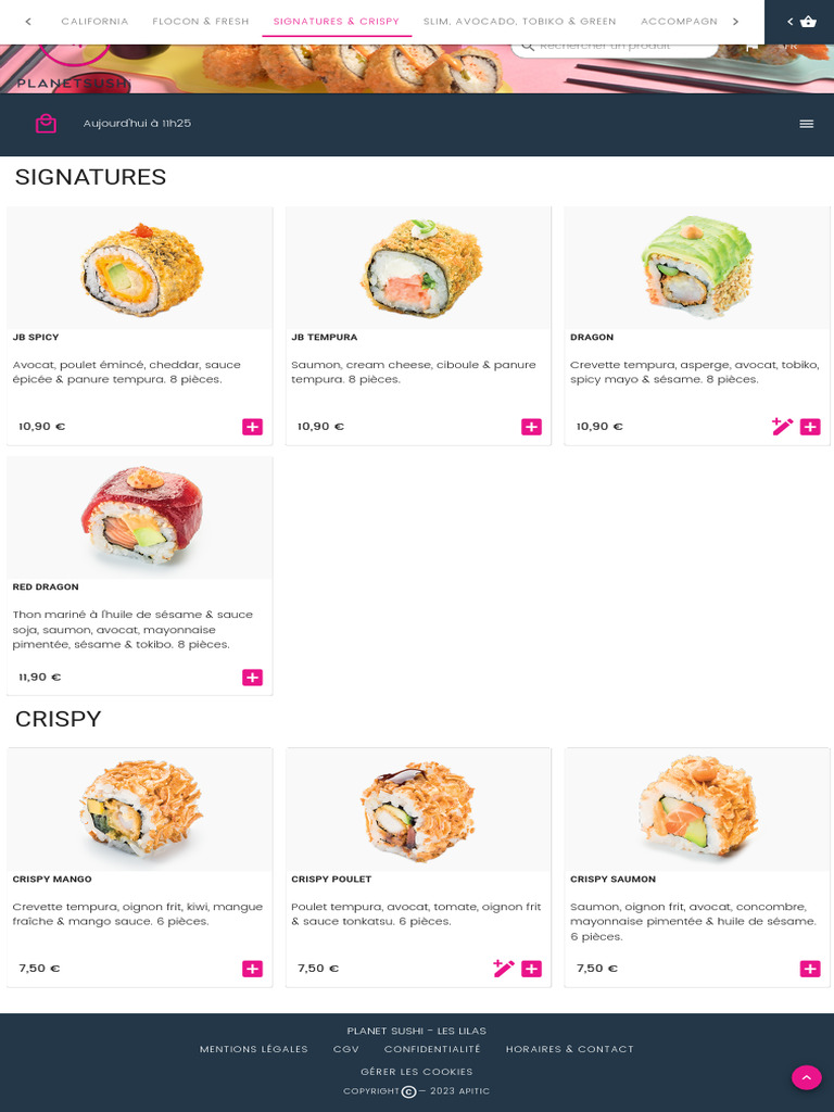 Carte Planet Sushi - Les Lilas | PDF