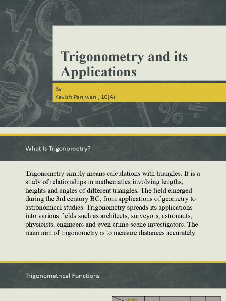 Trigonometry and Its Applications | PDF