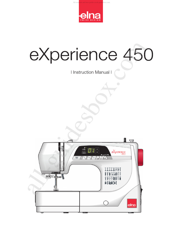 Elna Experience 450 Sewing Machine Instruction Manual | PDF