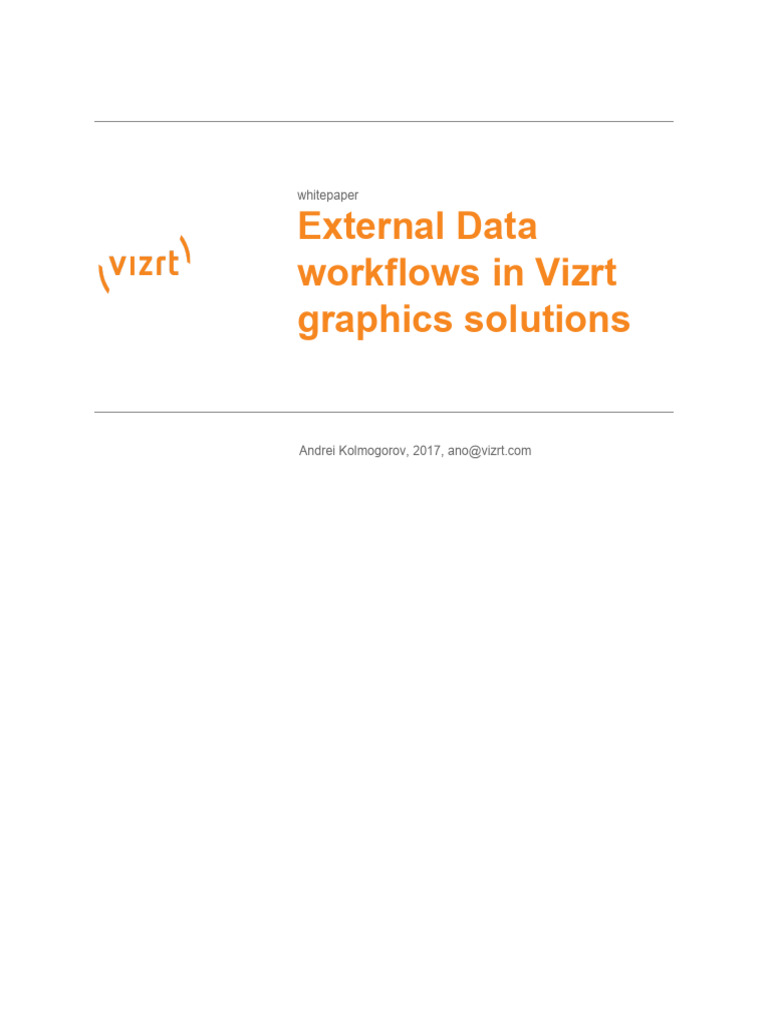 External Data Workflows in Vizrt Graphics Solutions | PDF