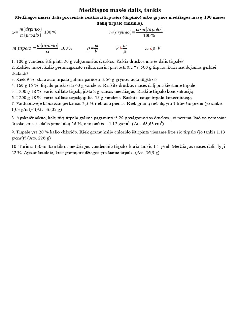Mases Dalis Tankis 1 | PDF