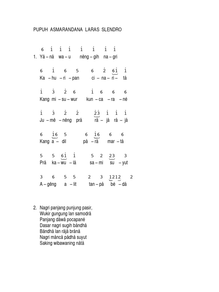 PUPUH ASMARANDANA LARAS SLENDRO | PDF