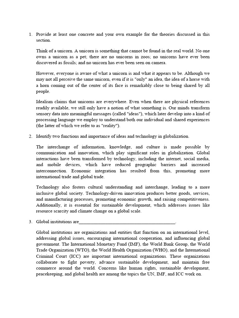 The Contemporary World | PDF