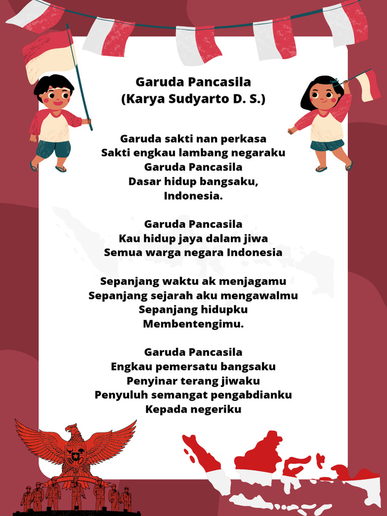 Garuda Pancasila (Karya Sudyarto D. S.) Garuda Sakti Nan Perkasa Sakti ...
