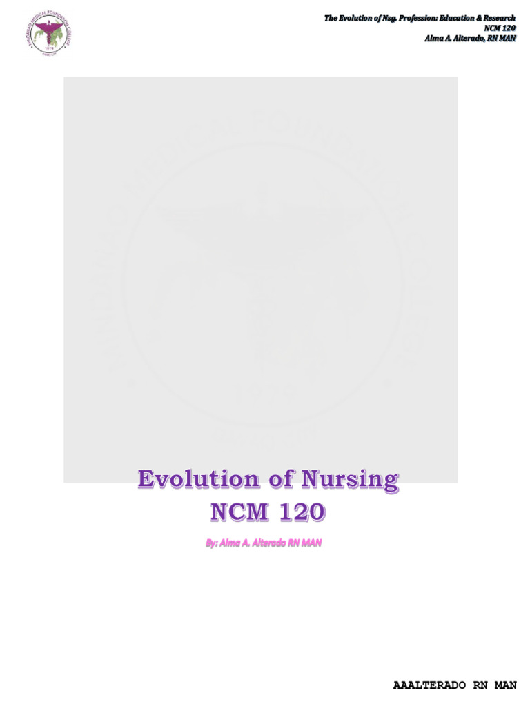 Nursing History: Evolution & Milestones | PDF