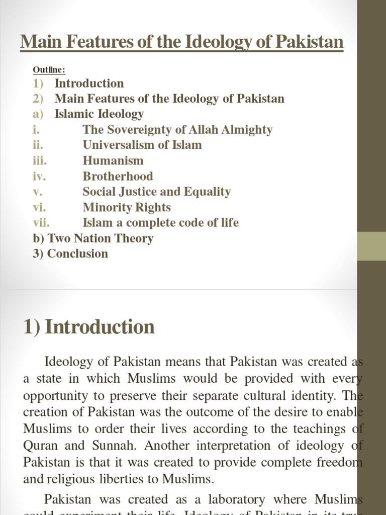 features of Ideology of Pakistan | PDF | Two Nation Theory | Pakistan