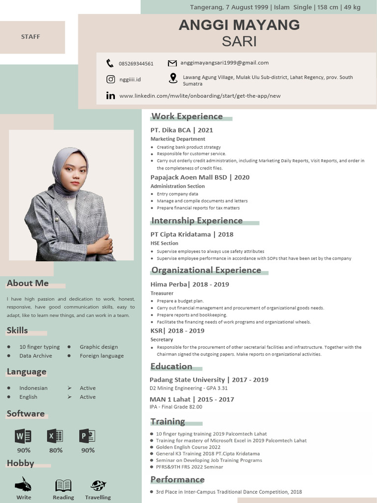 Anggi Mayang Sari ( CV 040) 01 | PDF