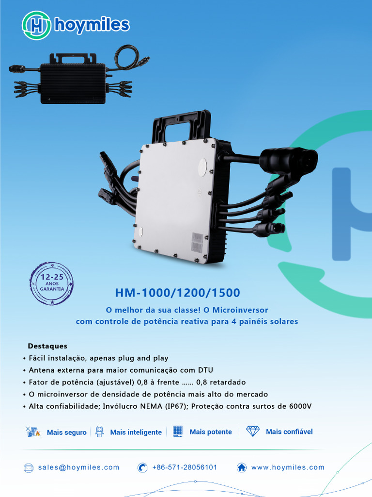 Datasheet Hoymiles HM-1000-1200-1500 | PDF