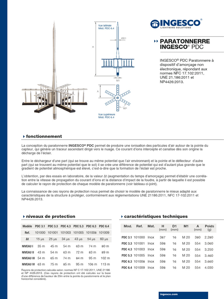 Ft Paratonnerre Ingesco Fr | PDF