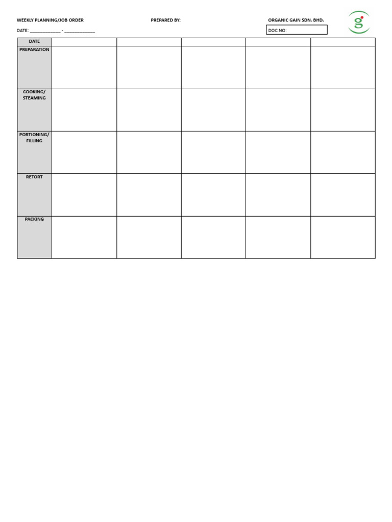 Weekly Planning | PDF | Finance & Money Management | Technology ...