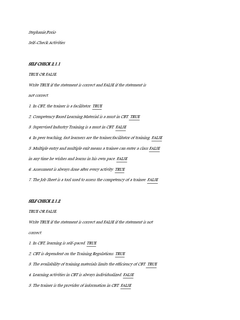 Raf Self Assessment | PDF