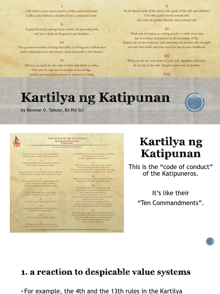 Katipuneros' Code: Equality & Honor | PDF | Social Science