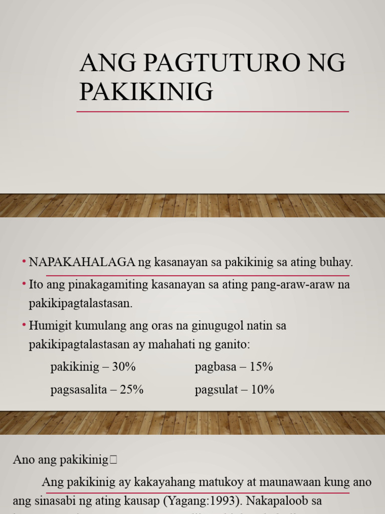 Pagtuturo NG Pakikinig Final | PDF