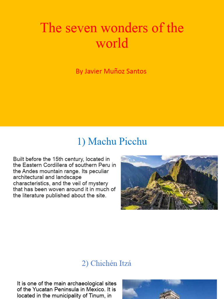 The Seven Wonders of The World | PDF